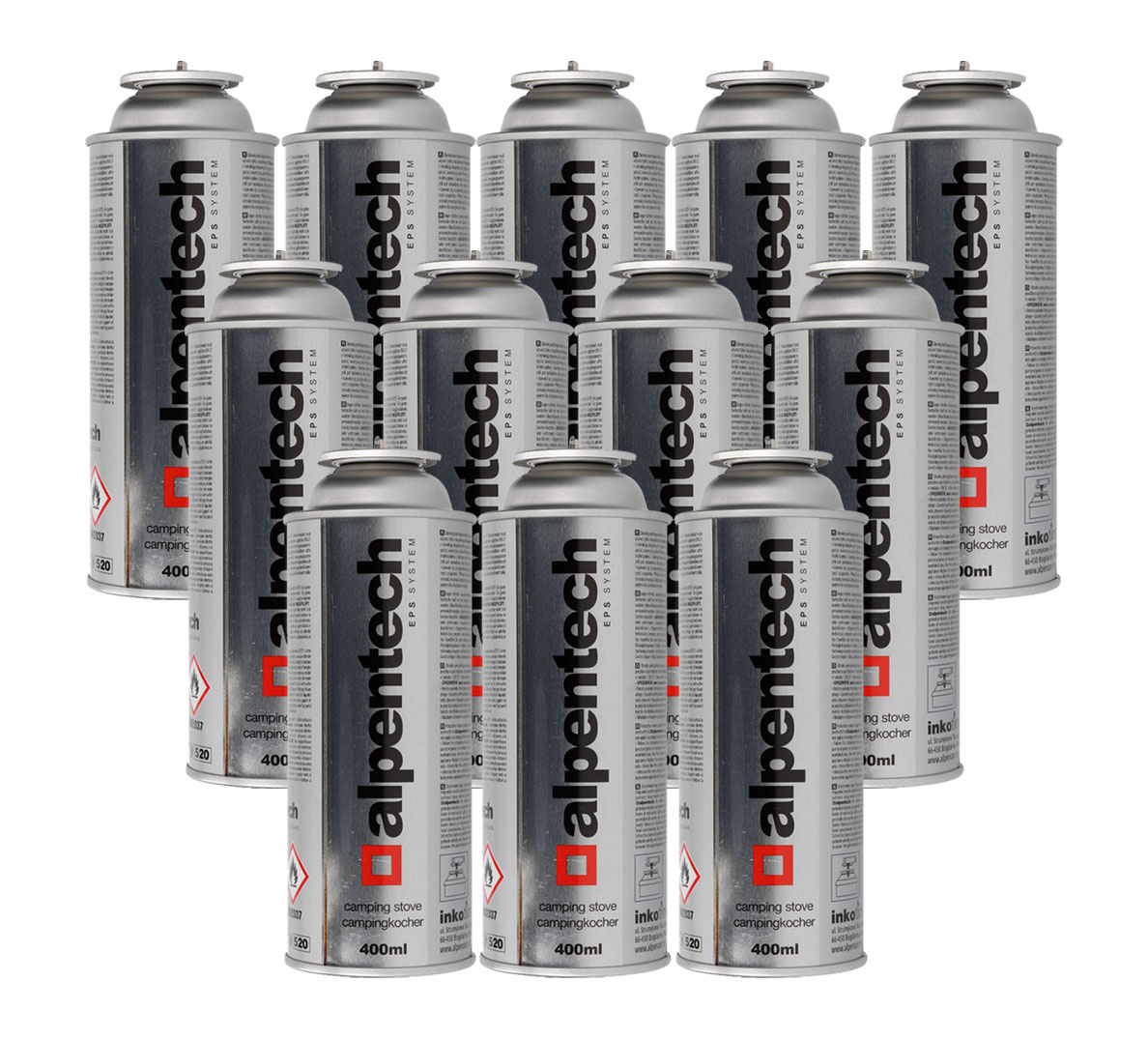 ALPENTECH Kartusz Gazowy IK300 SILVER 400ml 220g x12 Kartusz x12 | Turystyka \ Kuchnia ...