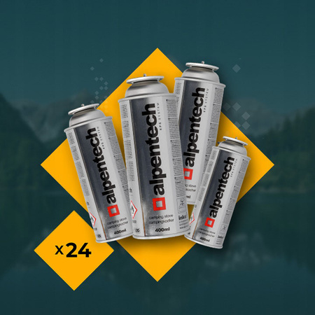 ALPENTECH Kartusz Gazowy IK300 SILVER 400ml 220g x24 Kartusz x24 | Turystyka \ Kuchnia ...