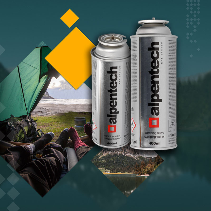 ALPENTECH Kartusz Gazowy IK300 SILVER 400ml 220g x16 Kartusz x16 | Turystyka \ Kuchnia ...